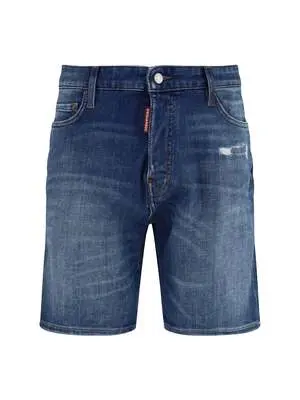 Dsquared2 Marine Short Denim Bermuda Shorts - Blue