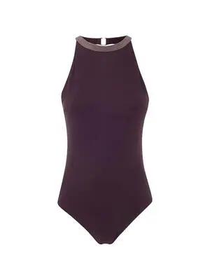 Brunello Cucinelli BRUNELLO CUCINELLI Halterneck Monili-Chain Swimsuit Multicolor