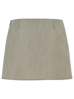 COURREGES Beige Wool Blend Miniskirt