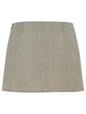 COURREGES Wool Blend Miniskirt - Cream