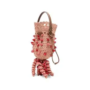 ANYA HINDMARCH Raffia Bucket Bag - Pink
