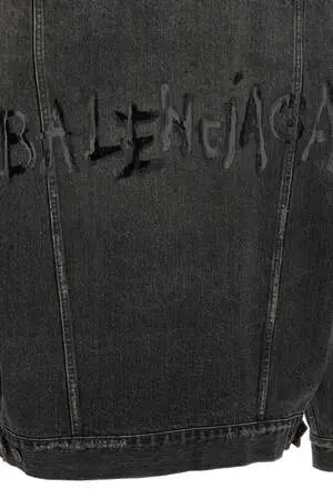 Balenciaga Denim Jacket With Used Effect
