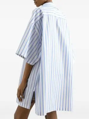 Dolce & Gabbana Striped Cotton-silk Shirt - Blue