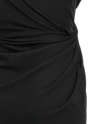 Balenciaga Draped Jersey Crêpe Midi Dress