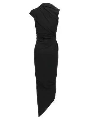 Balenciaga Draped Midi Dress