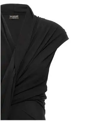 Balenciaga Draped Midi Dress