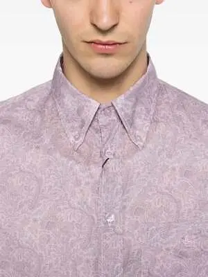 Etro Camicia Con Bottoni E Stampa Paisley