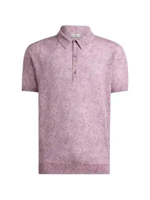 Etro Etro Men Polo Shirt With Floral Pattern Multicolor