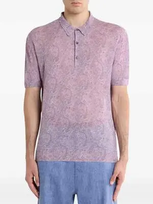 Etro Polo Shirt With Floral Pattern - Multicolor