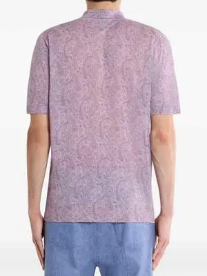 Etro Polo Shirt With Floral Pattern - Multicolor