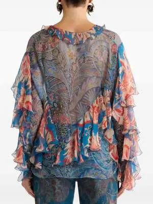 Etro Ruffled Blouse - Blue