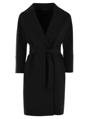 Max Mara Arona Virgin Wool Coat - Black