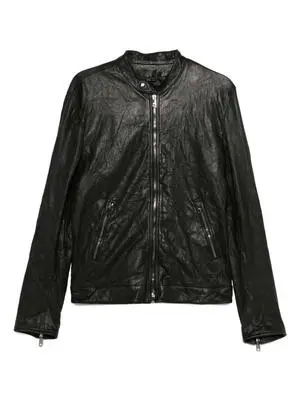 Dolce & Gabbana Lambskin Zip-up Jacket