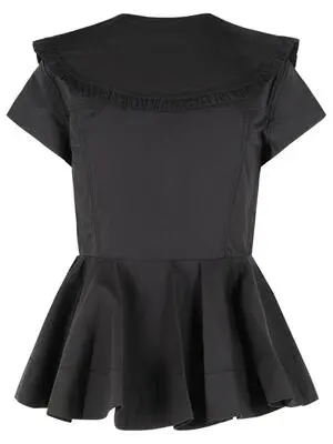 GANNI Cotton Shirt - Black
