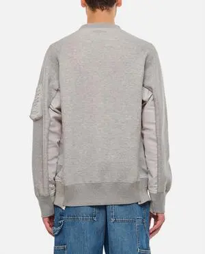 Sacai Sponge Sweat X Nylon Twill Pullover
