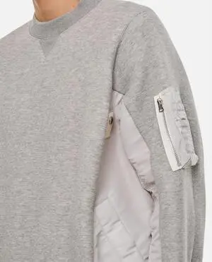 Sacai Sponge Sweat X Nylon Twill Pullover - Multicolor