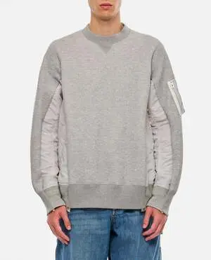 Sacai Sponge Sweat X Nylon Twill Pullover - Multicolor