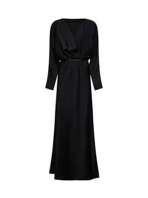 Max Mara Lightweight Satin Msepentola Long Dress - Multicolor