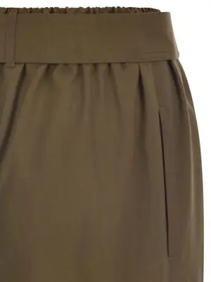 Max Mara Fluid Tailored Trousers In Pure Virgin Wool - Yellow