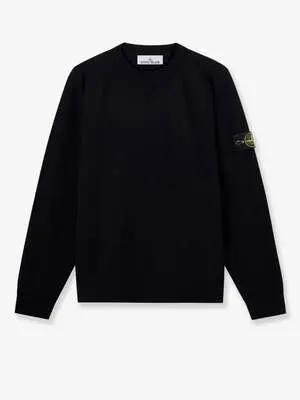 Stone Island Virgin Wool Blend Sweater - Black