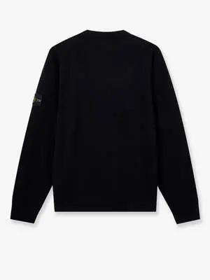 Stone Island Virgin Wool Blend Sweater - Black
