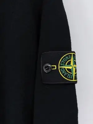 Stone Island Virgin Wool Blend Sweater - Black
