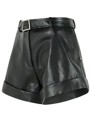 Sportmax Vasaio' Leather Shorts