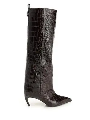 ATTICO The Attico Women 'Lea' Crocodile-Effect Boot
