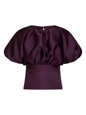 SELF-PORTRAIT Taffeta Short-sleeved Top - Multicolor