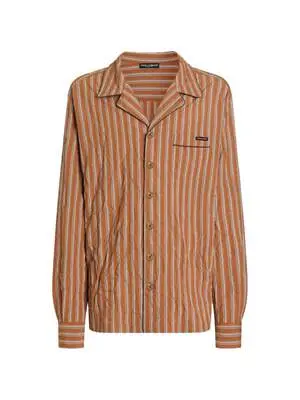 Dolce & Gabbana Striped Shirt With Applique