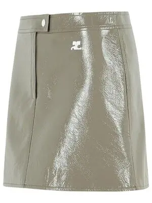 COURREGES Reedition' Grey Polyester Blend Miniskirt