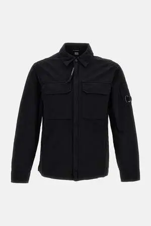 C.P. COMPANY Oversized Organic Gabardine Zip-up Shirt - Multicolor