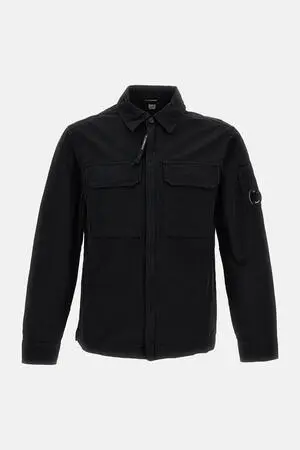 C.P. COMPANY Oversized Organic Gabardine Zip-up Shirt - Multicolor