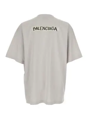 Balenciaga Cotton T-shirt With Logo On Front And Back For - Multicolor