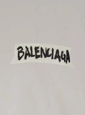 Balenciaga Cotton T-shirt With Logo On Front And Back For