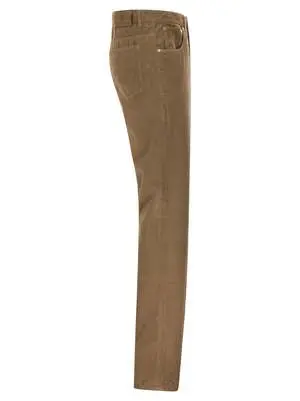 Brunello Cucinelli Five-pocket Cotton Corduroy Trousers - Brown