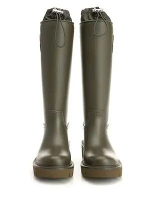 Moncler Knee High Rain Boots - Green