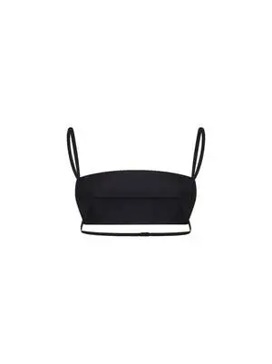 JIL SANDER Wool And Silk Faille Bralette Top - Multicolor