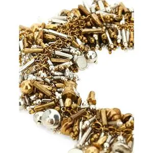 Dries Van Noten Two-tone Fringed Beaded Necklace - Gold