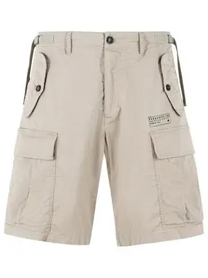 Dsquared2 Beige Cotton Cargo Bermuda Shorts - Cream