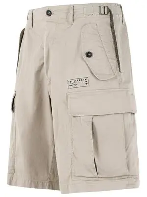 Dsquared2 Beige Cotton Cargo Bermuda Shorts