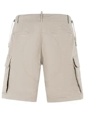 Dsquared2 Beige Cotton Cargo Bermuda Shorts