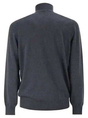 Brunello Cucinelli Cashmere Turtleneck Sweater With Zipper
