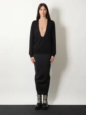 Rick Owens Tower Extreme Wool Sweater - Black
