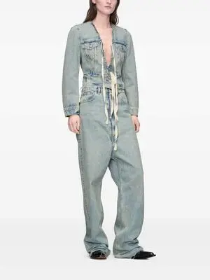 MAISON MARGIELA Jacket With Raw-cut Hem - Blue
