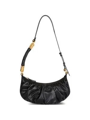 Balmain Ebene Ruffled Shoulder Bag - Black