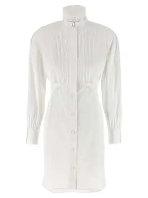 Alexander McQueen Tuxedo Chemisier Dress - White