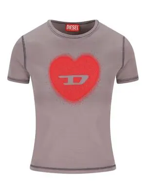 DIESEL® Heart Cotton T-shirt - Multicolor
