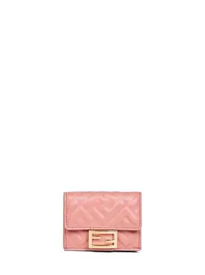 Fendi Pink Micro Trifold Baguette Wallet - Multicolor