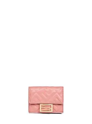 Fendi Pink Micro Trifold Baguette Wallet - Multicolor